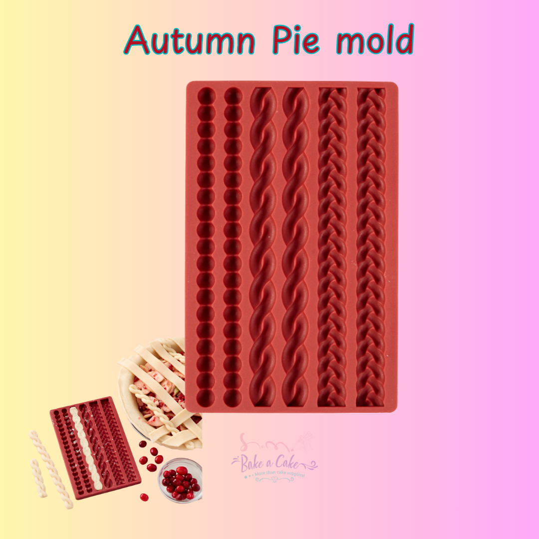 Silicone Pie Crust Mold – 6 Cavity, Red – Bake a Cake